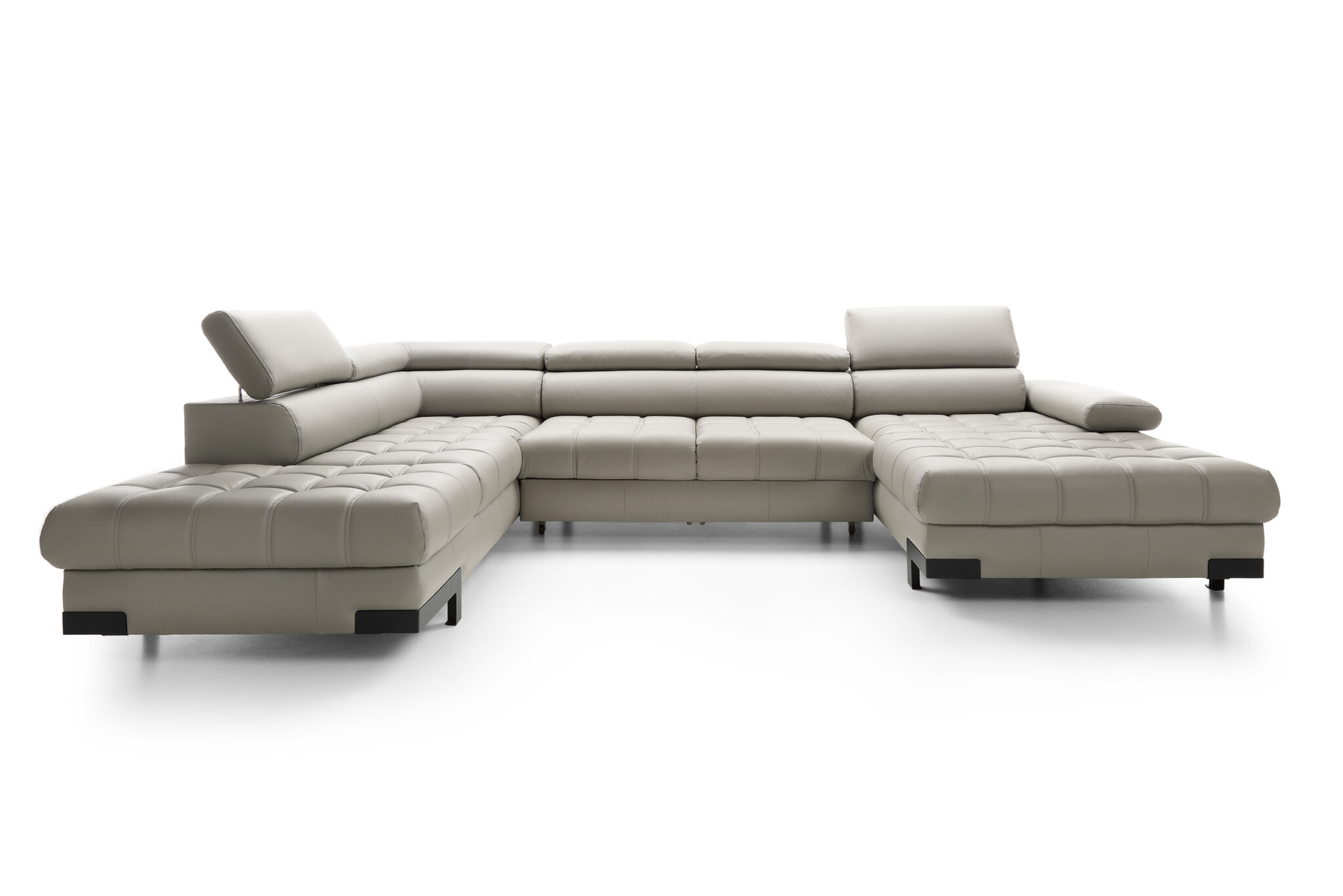 SELVA XL CORNER SOFA BED-NATURAL LEATHER - J&D Furniture | Sofas and Beds